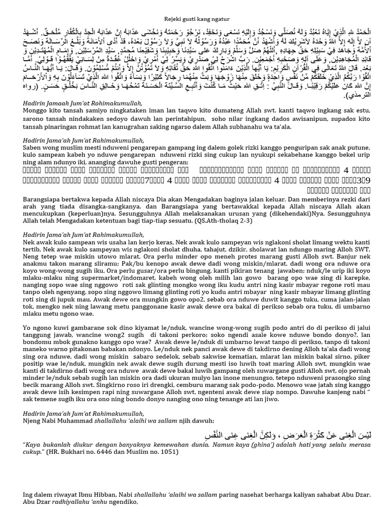 19-7. Rejeki Gusti Kang Ngatur | PDF