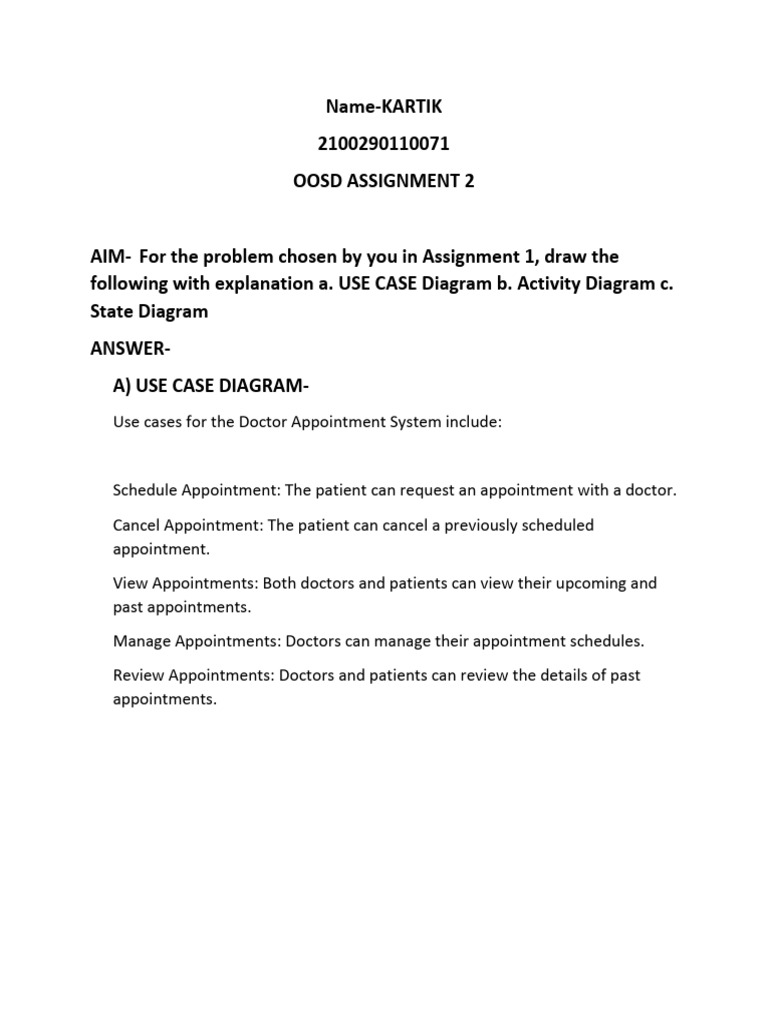 Kartik Oosd Assignment 2 | PDF | Computing | Computer Science