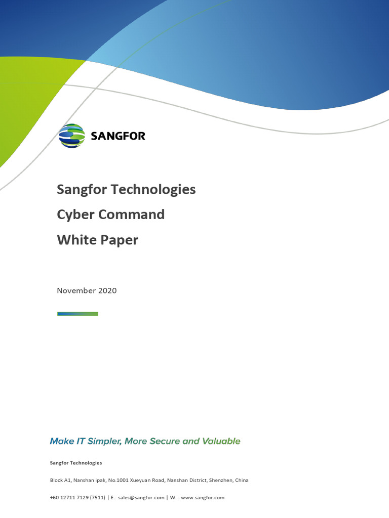 WP - Cyber Command Whitepaper | PDF | Security | Computer Security
