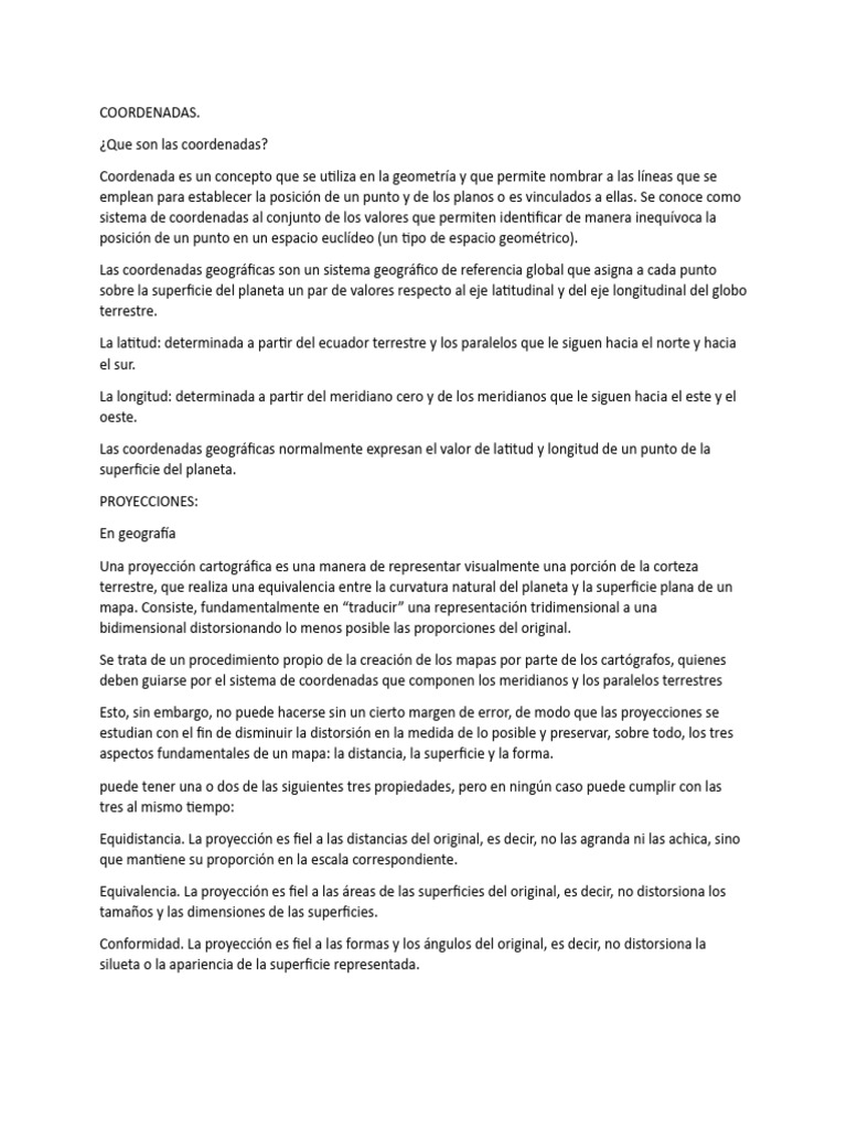 Tarea Geo | PDF | Sistema coordinado | Mapa