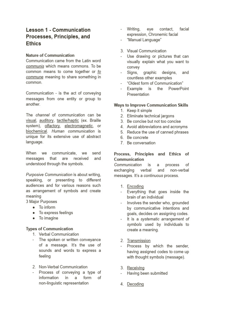 Purposive Communication Lecture Pdf Communication Résumé