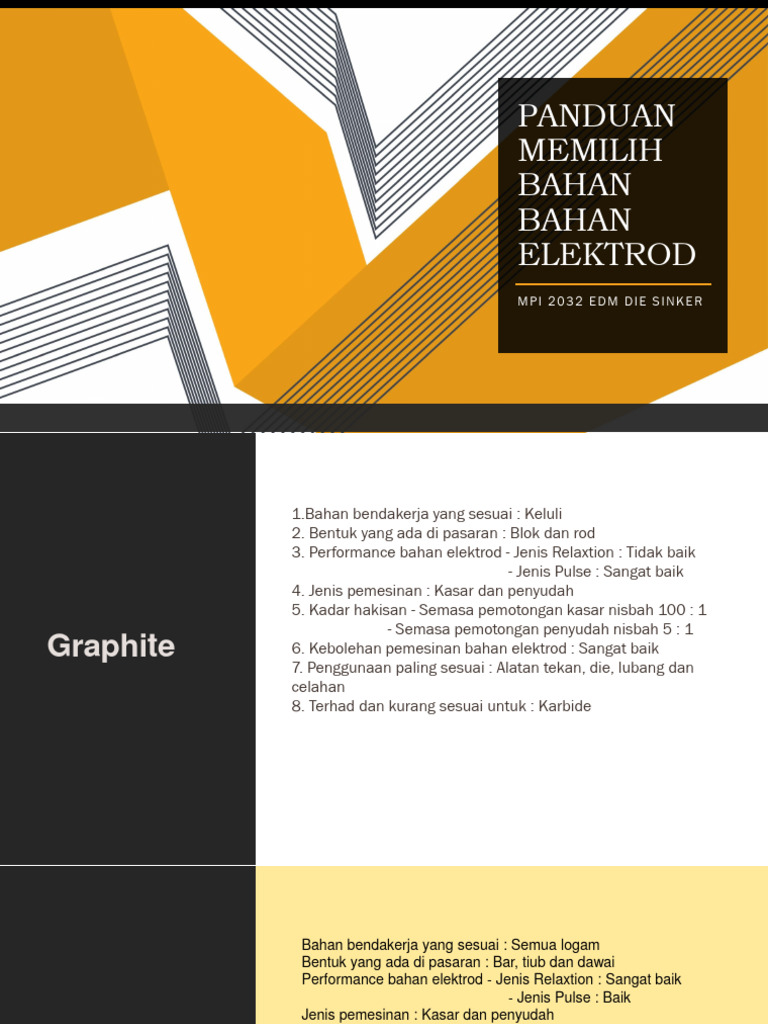 Asas Edm Die Sinking Part 5 Pemilihan Elektrod | PDF