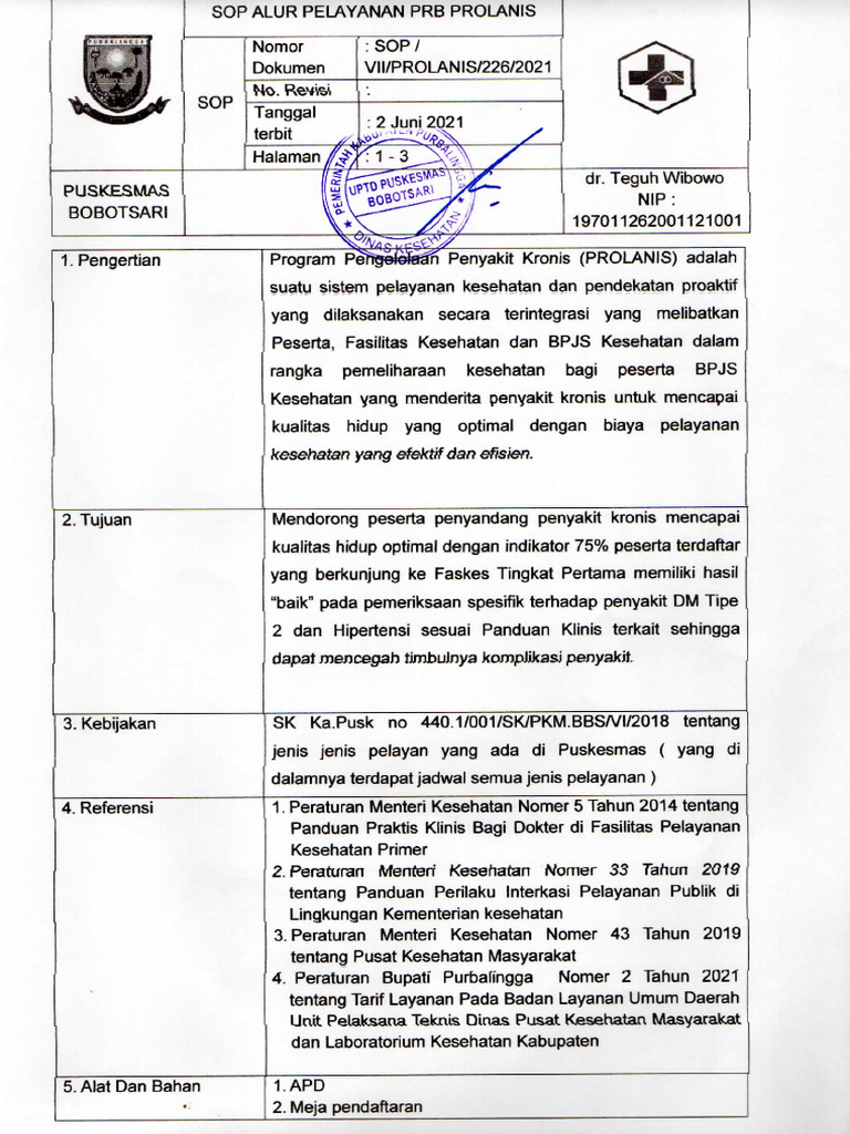 Sop Prolanis | PDF