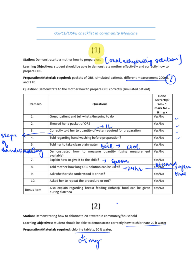 OSPE - OSCE Created - 220905 - 224741 | PDF | Body Mass Index | Water