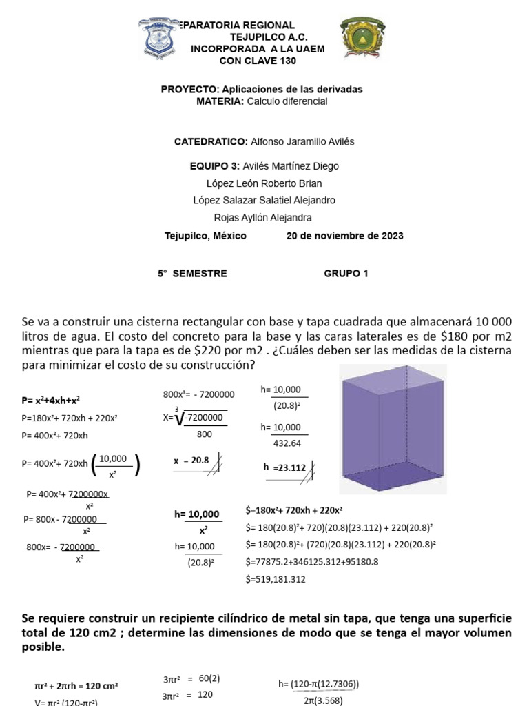 Aplicaciones de Las Derivadas | PDF