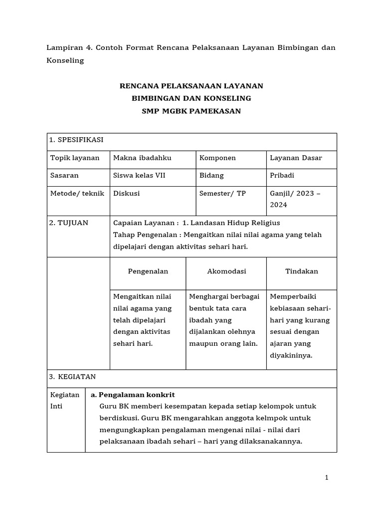 Contoh RPL Kurmer | PDF