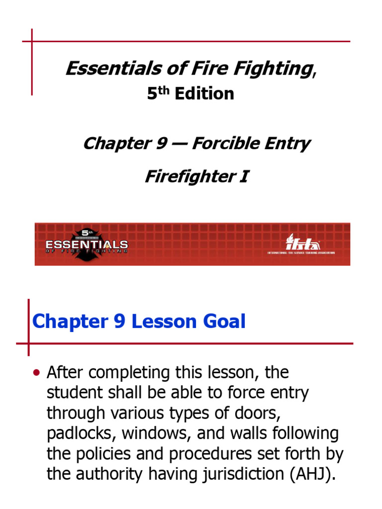 Chapter 09-Forcible Entry | PDF | Window | Door