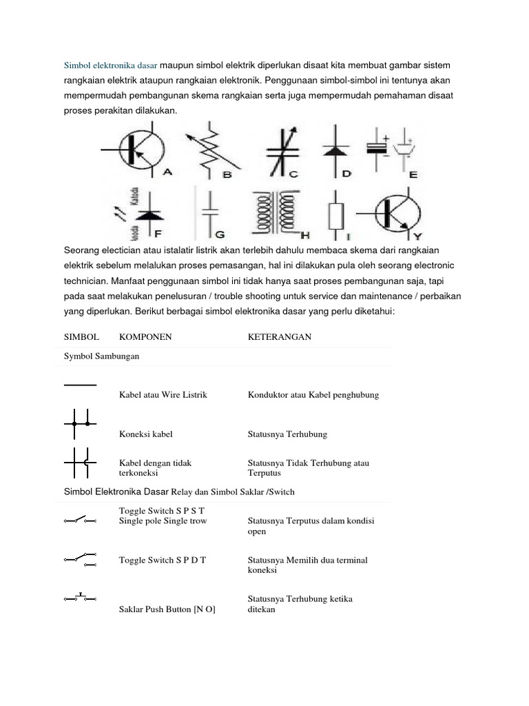 Simbol Elektronika Dasar | PDF
