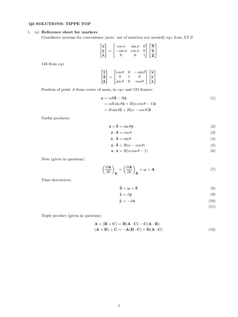 Q3 Solution | PDF | Applied And Interdisciplinary Physics | Mechanical Engineering