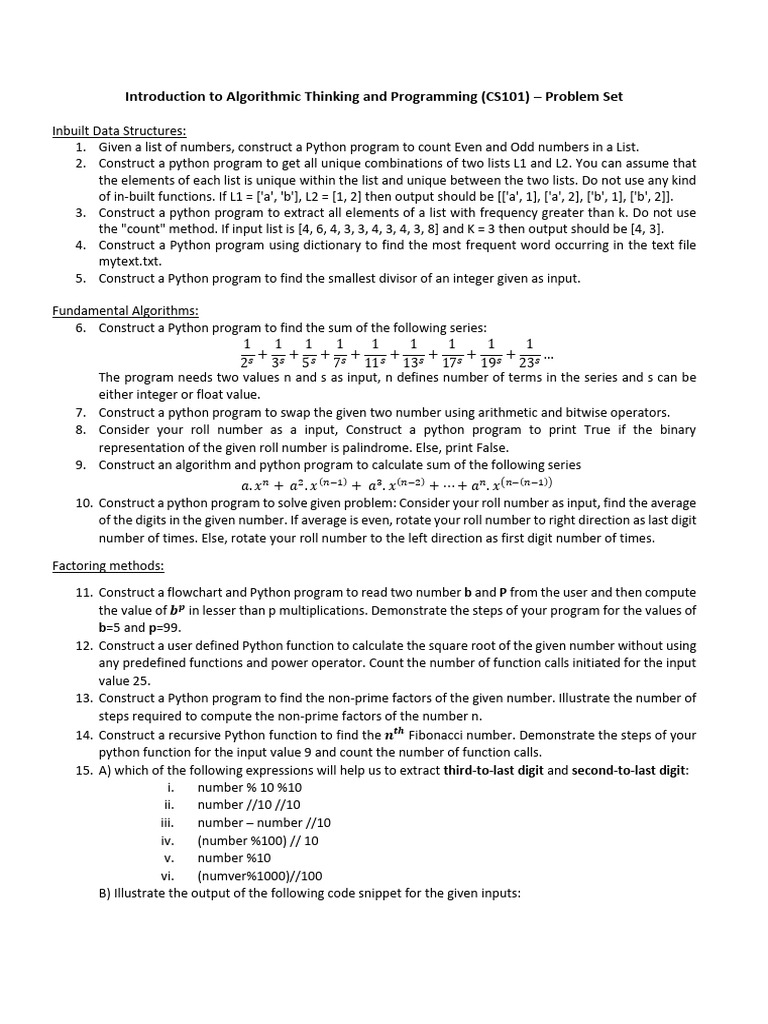 Problem Set | PDF | Numbers | Function (Mathematics) Problem Set | PDF | Numbers | Function (Mathematics)