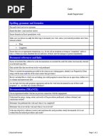 KPMG Workpaper Critical Self Review Checklist | PDF | Audit | Spreadsheet