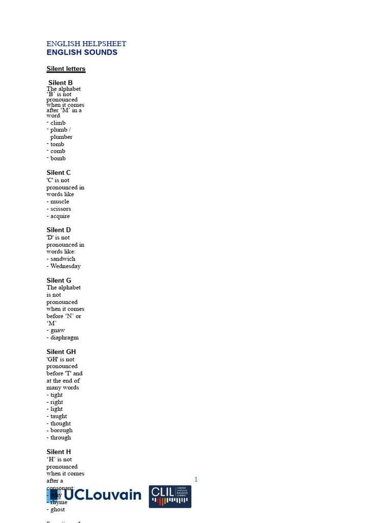 8 Pronunciation Rules of English Sounds | PDF | Consonant | Vowel