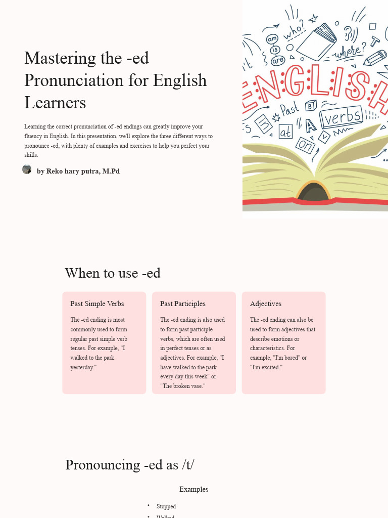 Mastering -ed Pronunciation in English | PDF | English Language ...