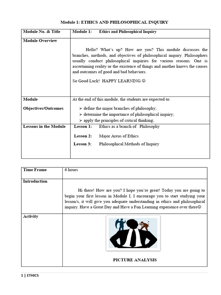 Module 1 ETHICS | Download Free PDF | Logic | Methodology