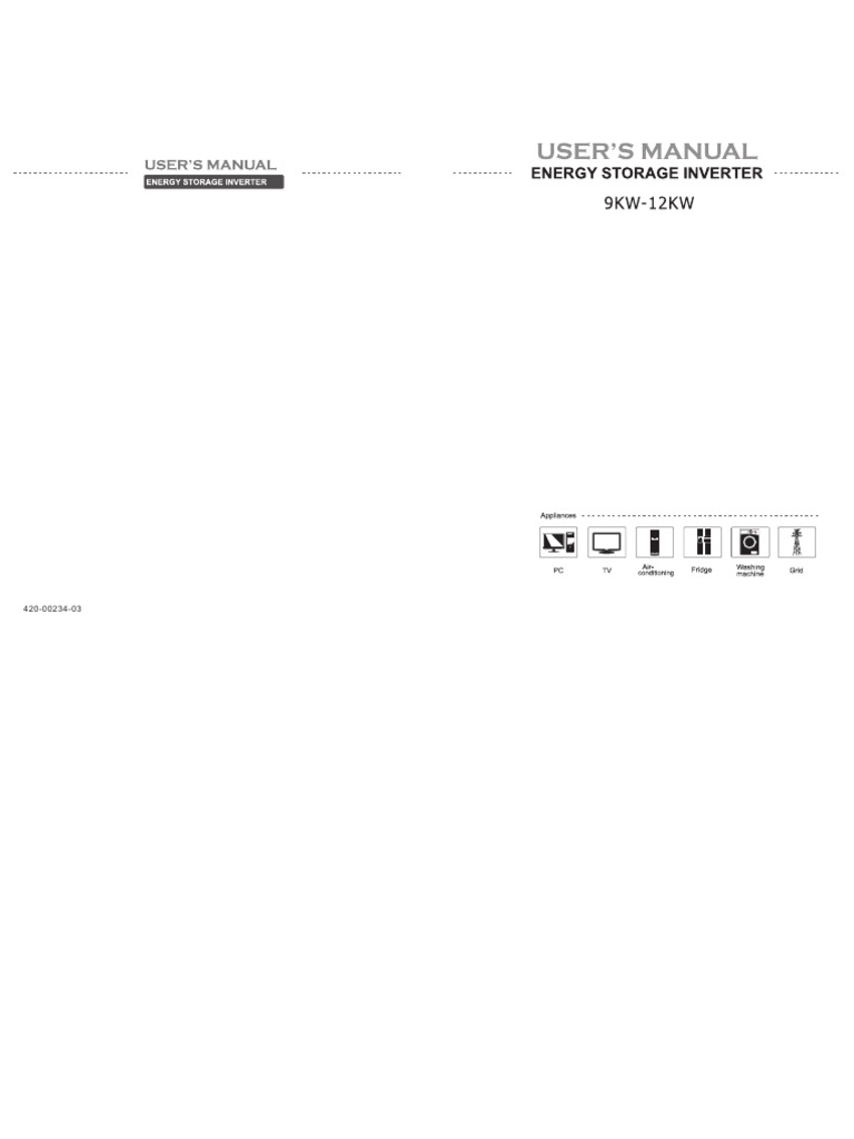 LG PH30 Inverter Installation Manual | PDF | Power Inverter | Voltage