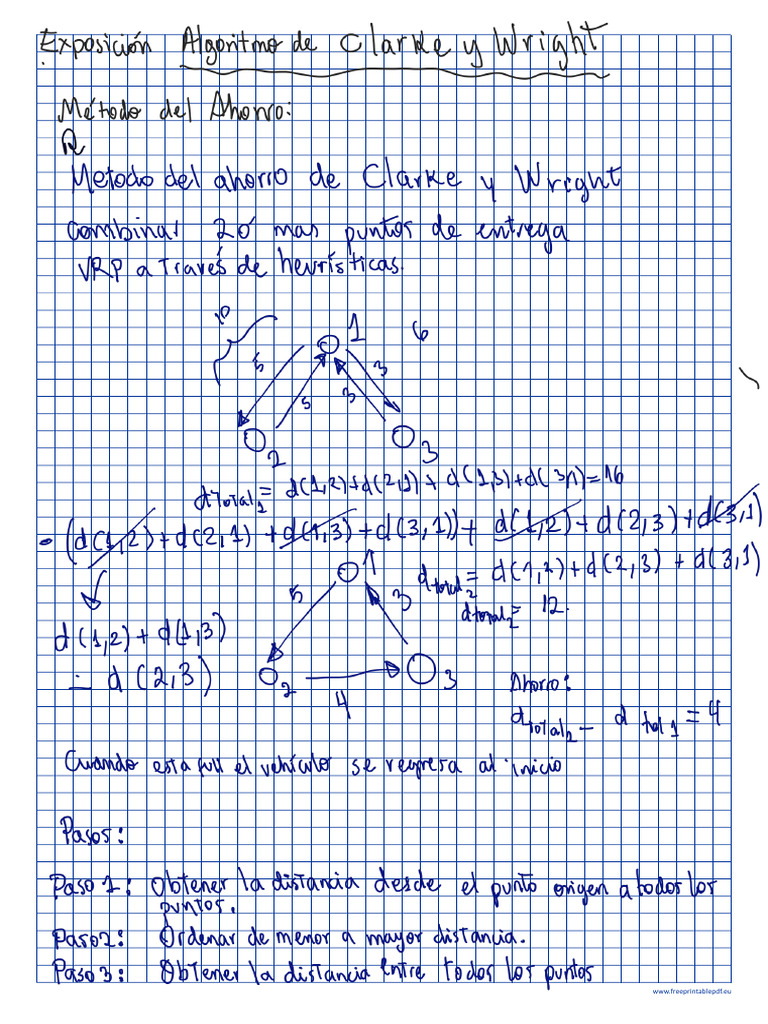 Inteligencia Artificial - Algoritmo Clarke and Wright | PDF