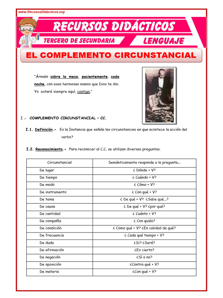 Guía Completa del Complemento Circunstancial | PDF | Adverbio ...