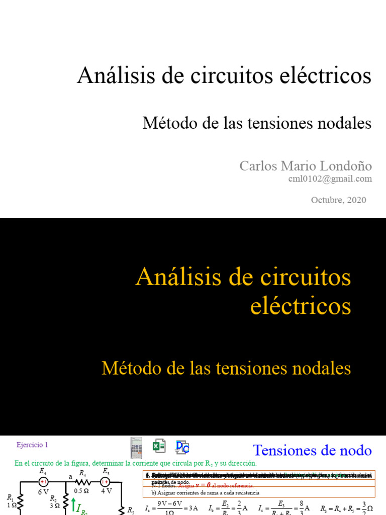 Análisis Por Tensiones de Nodo | PDF | Análisis de red (circuitos eléctricos) | Ingeniería de ...