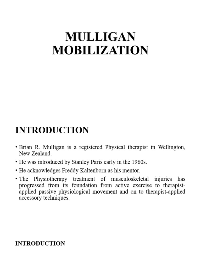 Principles of Mulligan Mobilization | PDF | Vertebral Column | Knee
