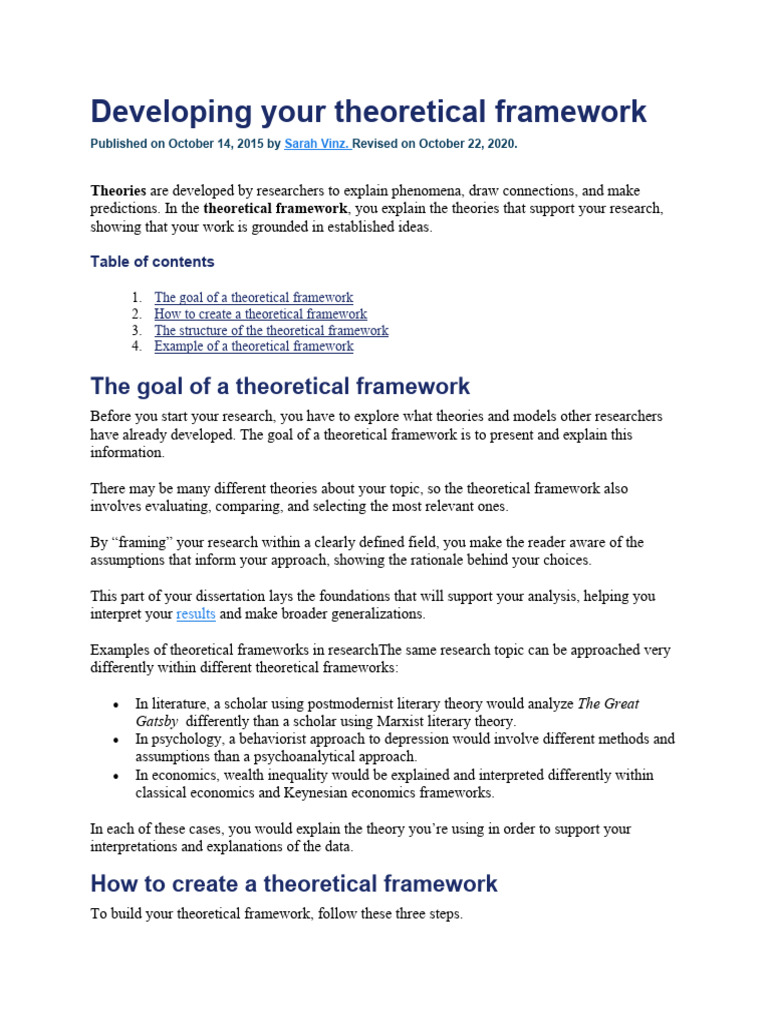 Theoretical Framework Pdf Theory Customer Satisfaction