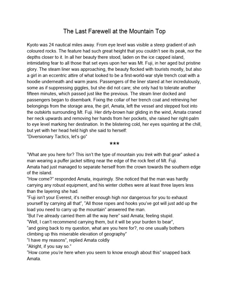 English Narrative Writing Mid Term | PDF | Mountaineering | Mountains