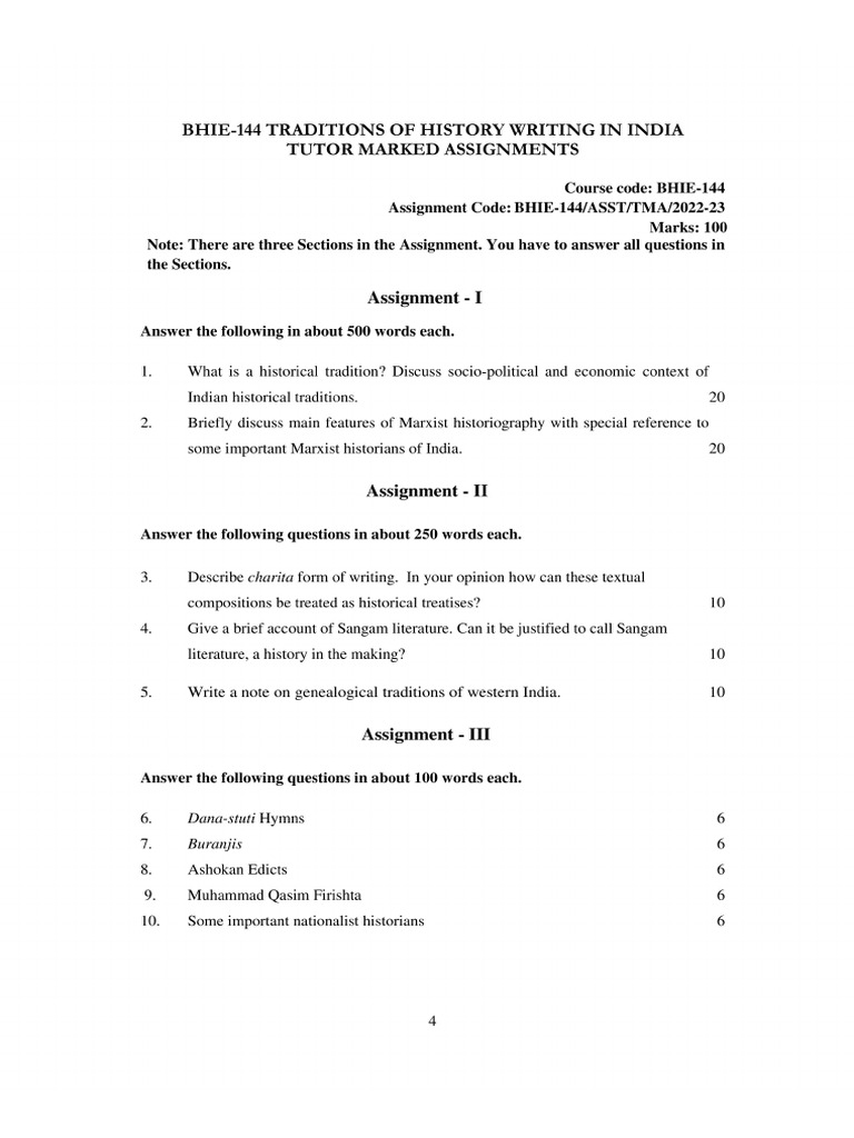 BHIE 144 (Question Paper) | PDF