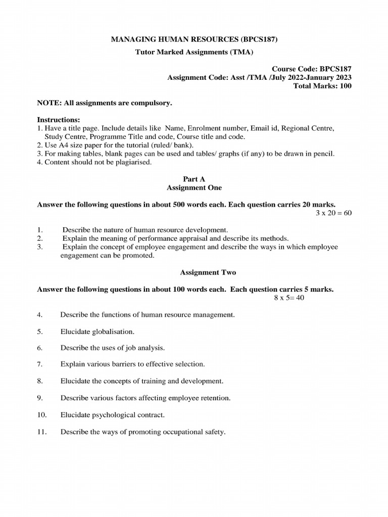 BPCS 187 (Question Paper) | PDF