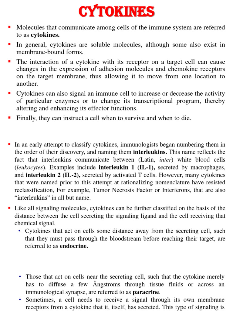 Cytokines | PDF | Cytokine | T Helper Cell