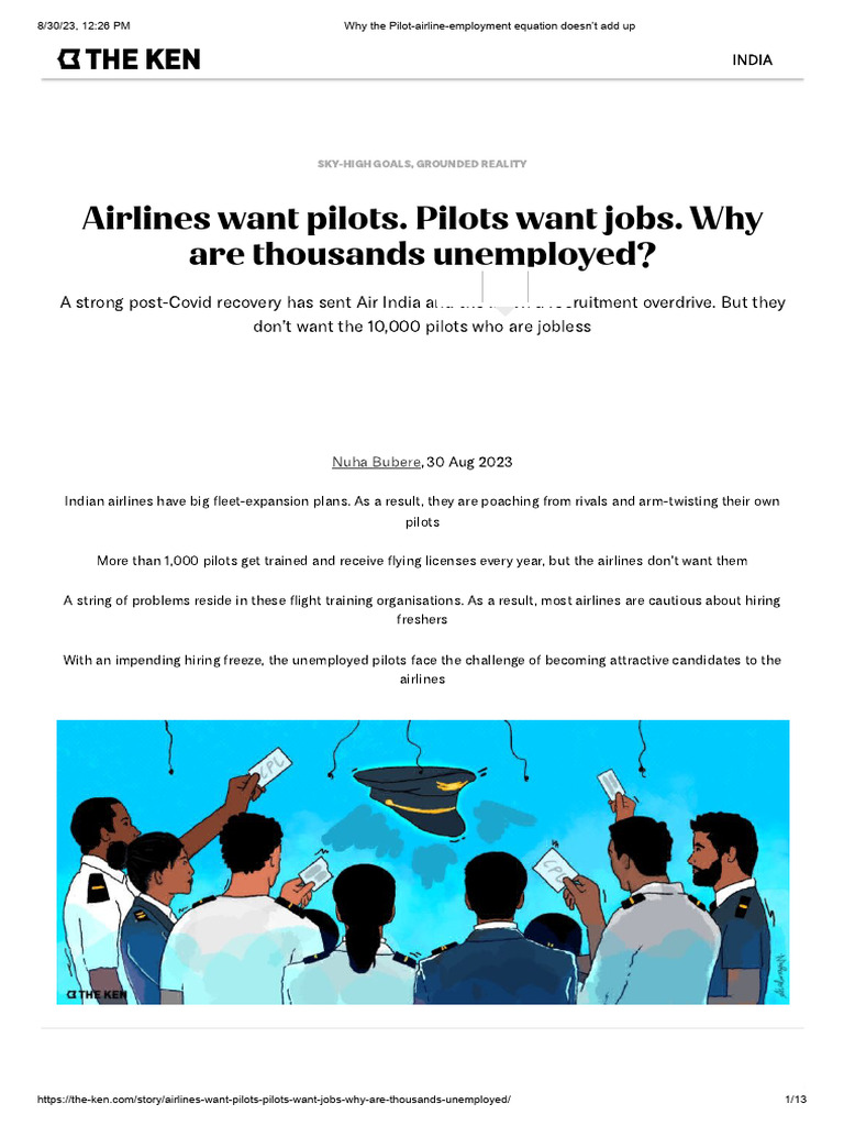 Why The Pilot-Airline-Employment Equation Doesn't Add Up | PDF ...