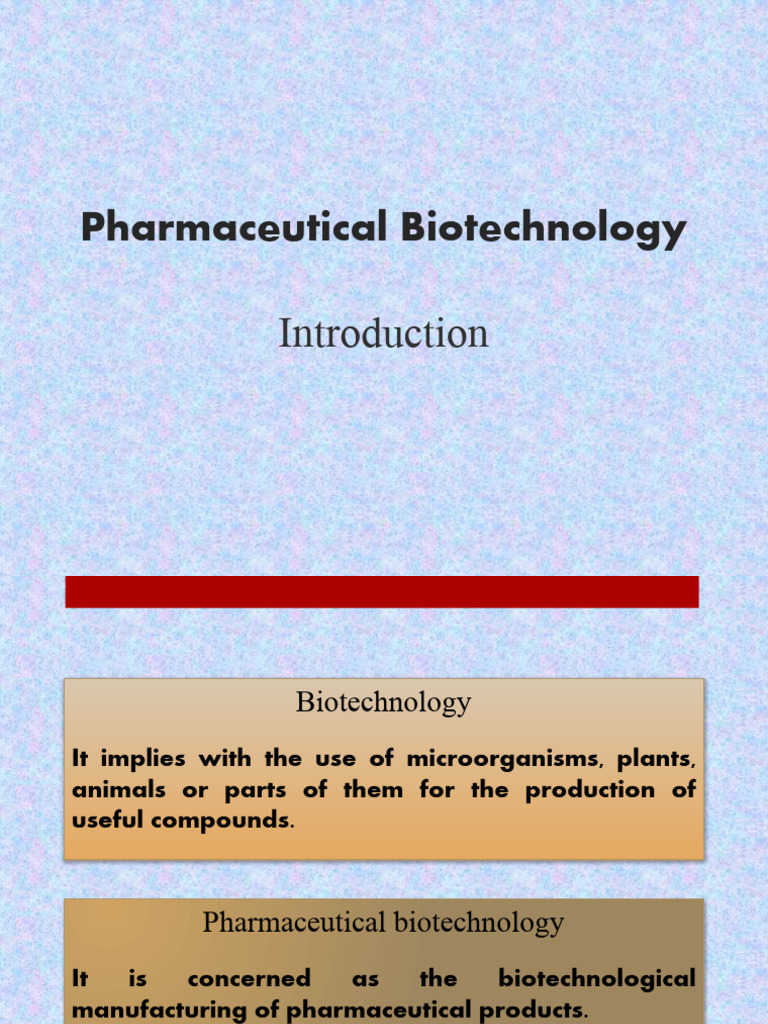 Pharmaceutical Biotechnology | PDF | Recombinant Dna | Biotechnology
