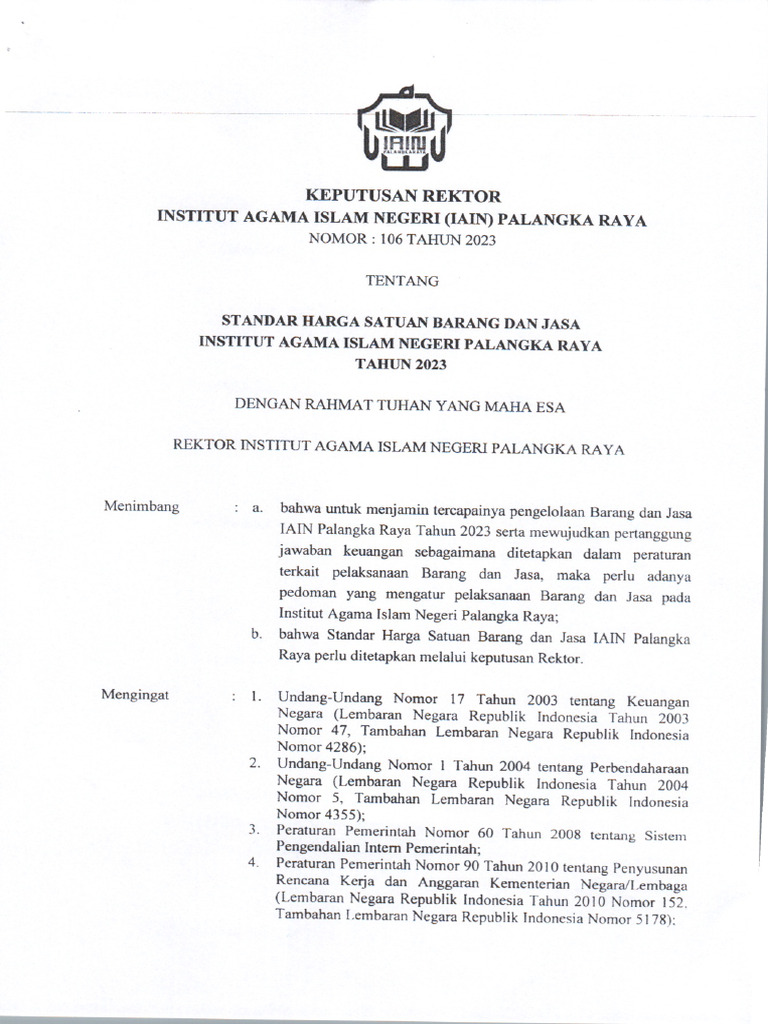 Standar Harga Satuan Barang Dan Jasa 1 April 2023 | PDF