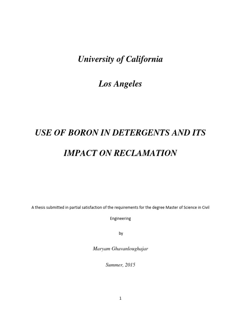 Use of Boron in Detergents | PDF | Hydroxide | Boron