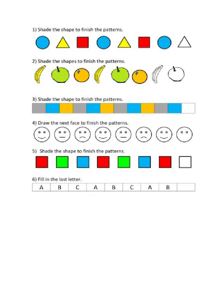 Number Shape Pattern | PDF