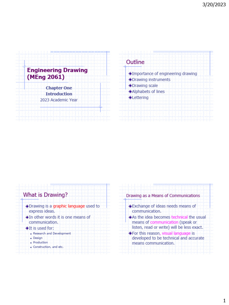 Chap 1 | PDF | Technical Drawing | Drawing