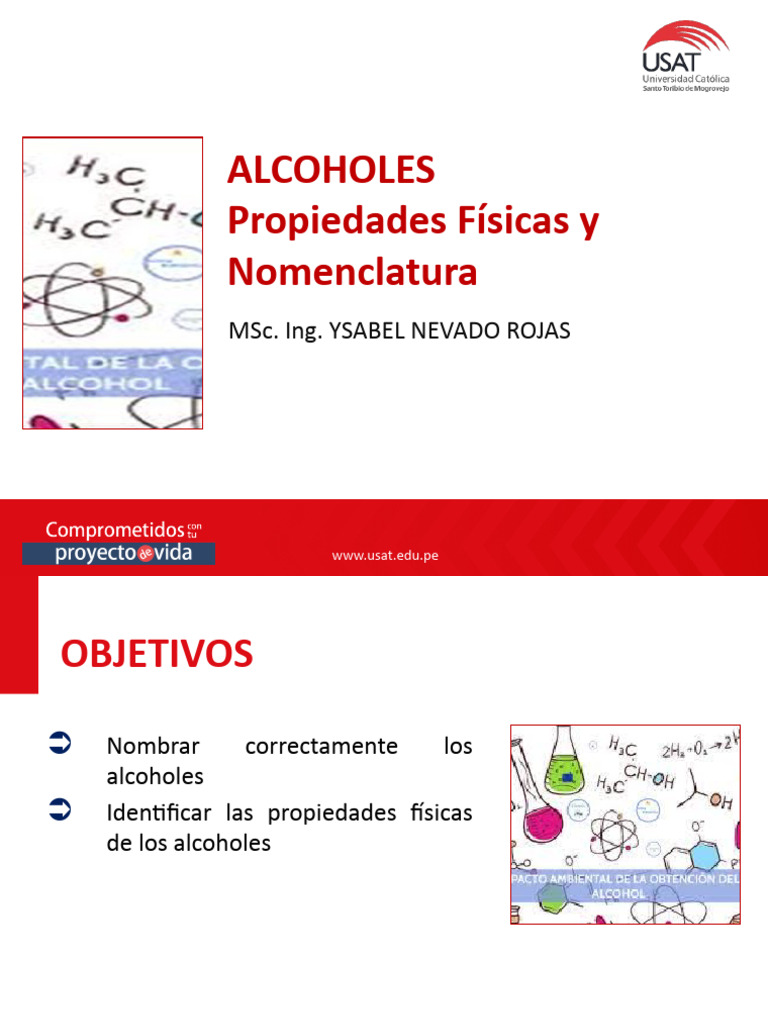 ALCOHOLES 1 PROPIEDADES FISICAS Y NOMENCLATURA SESIÓN 27 Abril 2023 | PDF | Tensioactivo | Solvente