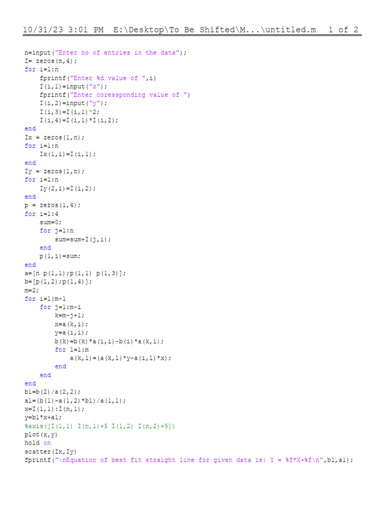 Staright Line (Program) | PDF