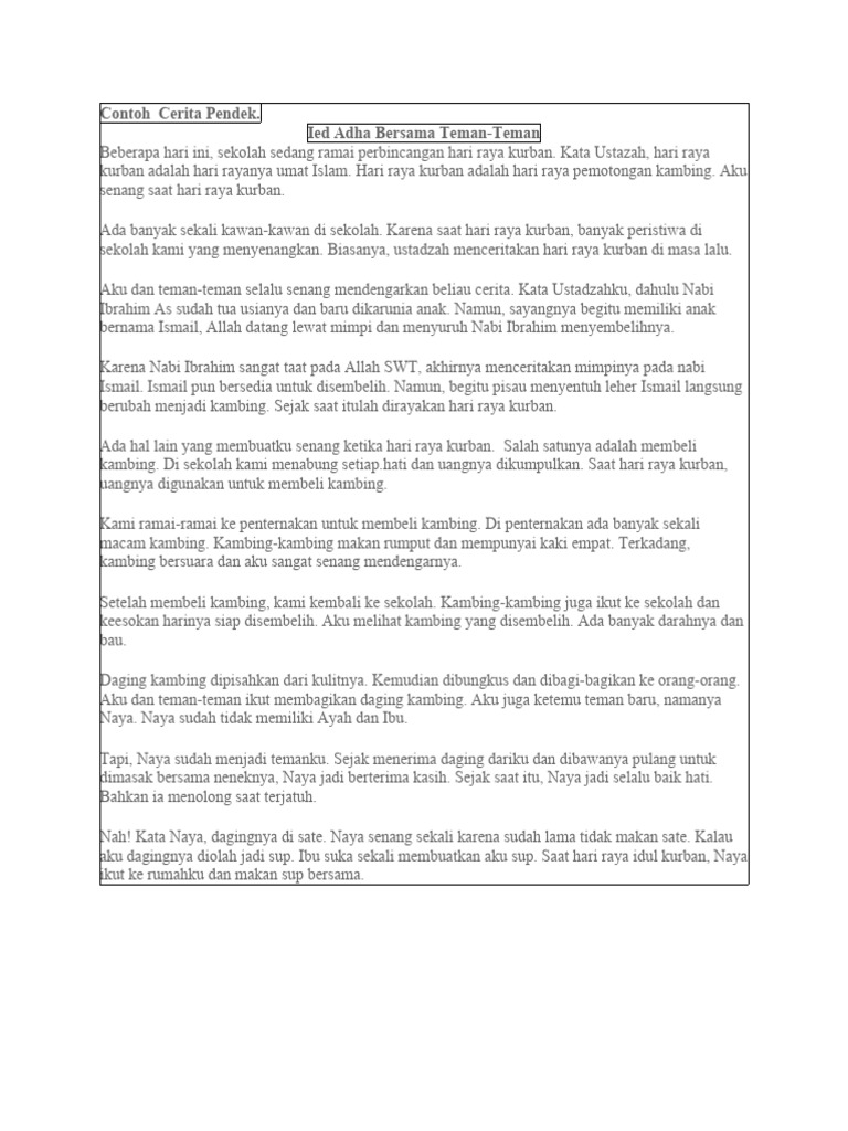 Contoh Cerita Pendek | PDF