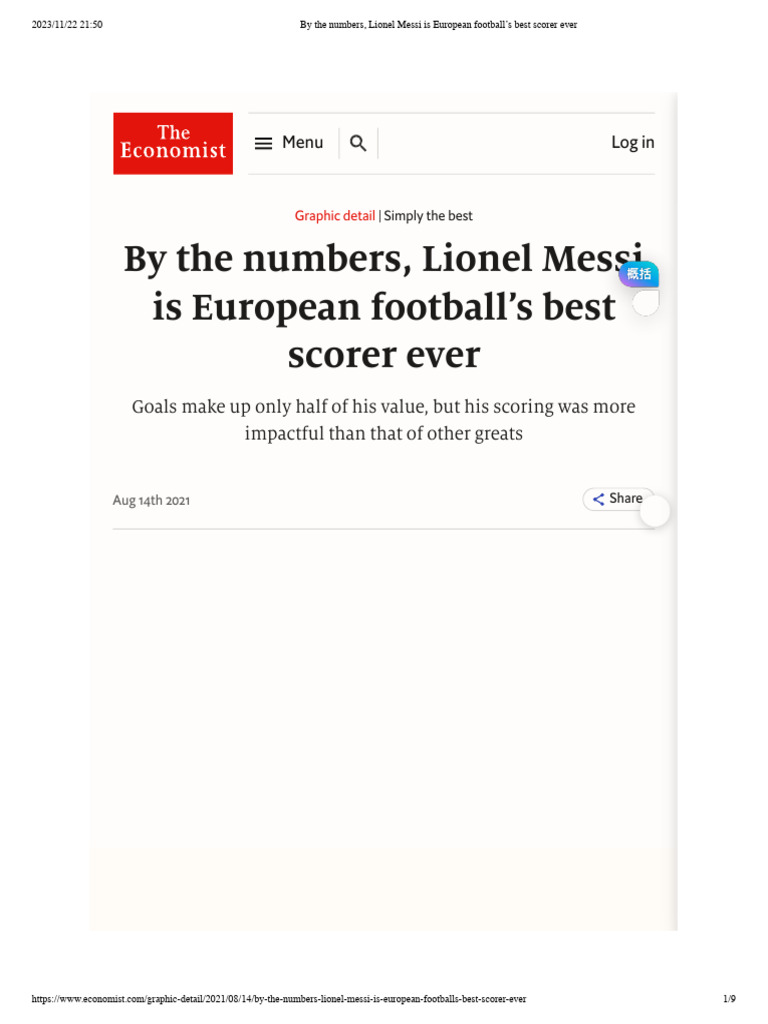 By The Numbers, Lionel Messi Is European Football's Best Scorer Ever ...