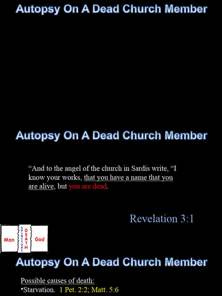Autopsy On A Dead Church Member | PDF | Jesus | Religious Belief And ...