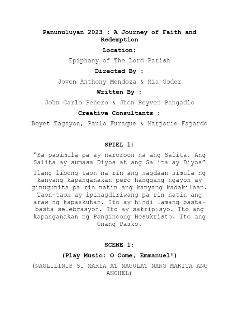 Panunuluyan 2 K 23 | PDF