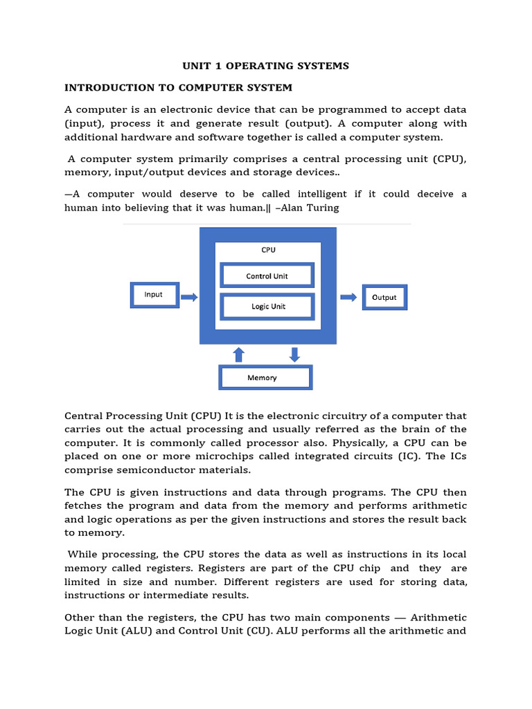 Unit 1 Os | PDF | Computer Data Storage | Cpu Cache
