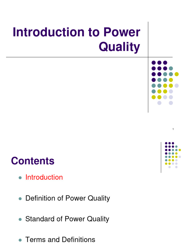 L2 - Introduction To Power Quality | PDF | Electromagnetic ...