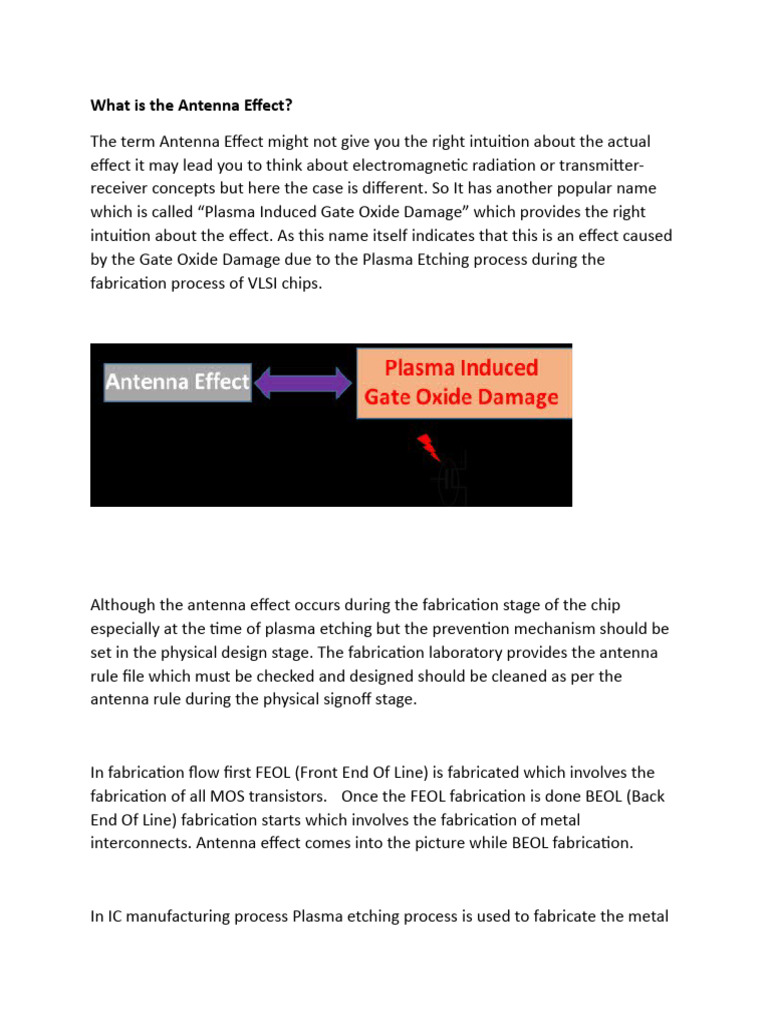 Antenna Effect | PDF | Field Effect Transistor | Semiconductor Device ...