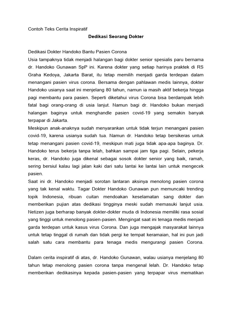 Contoh Teks Cerita Inspiratif Pdf