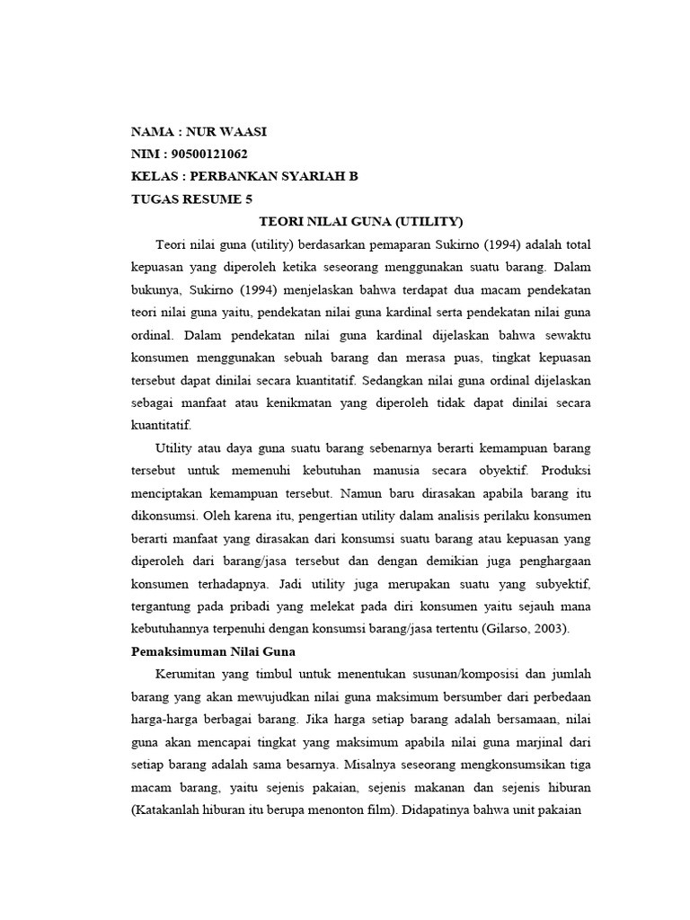 Resume Ekonomi Mikro 5 | PDF