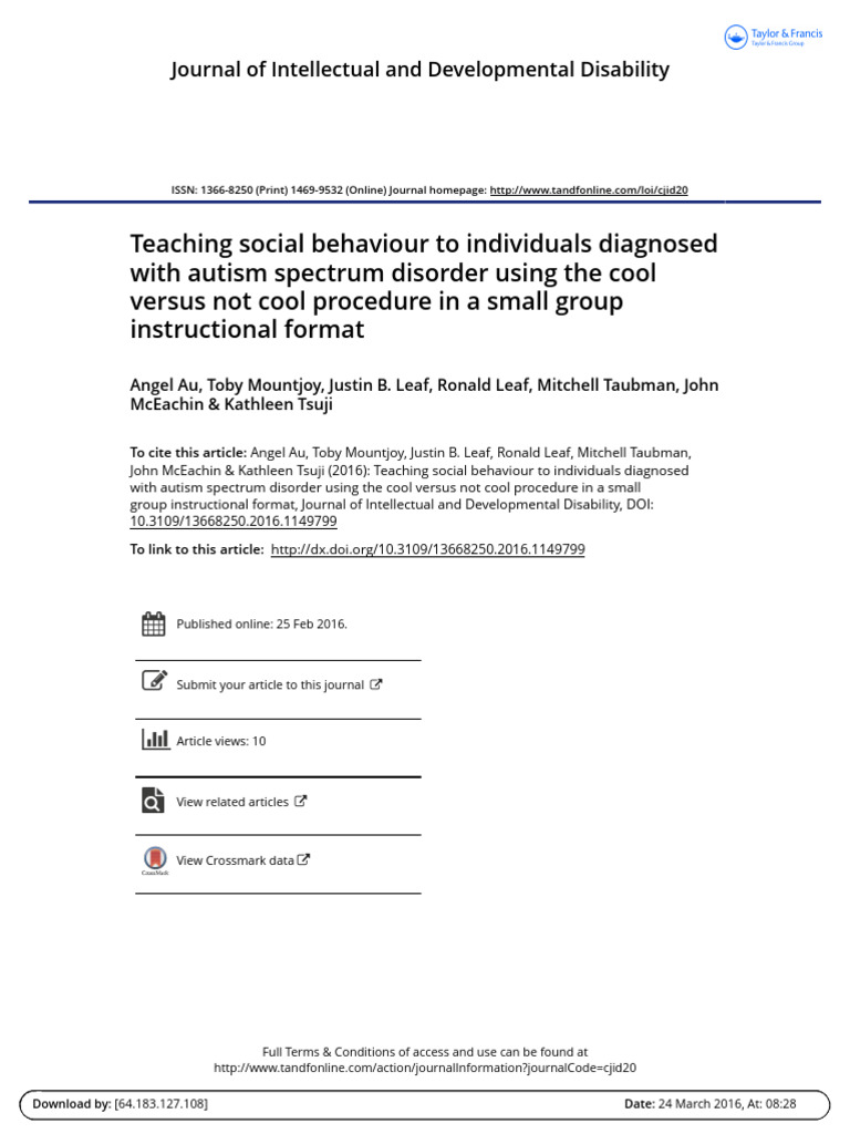 Autism Partnership Foundation Teaching Social Behaviour To Individuals ...