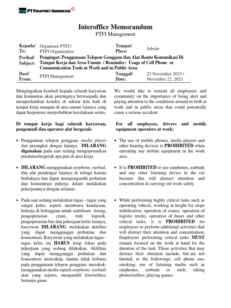Penggunaan Telepon di Tempat Kerja | PDF | Griya & Taman