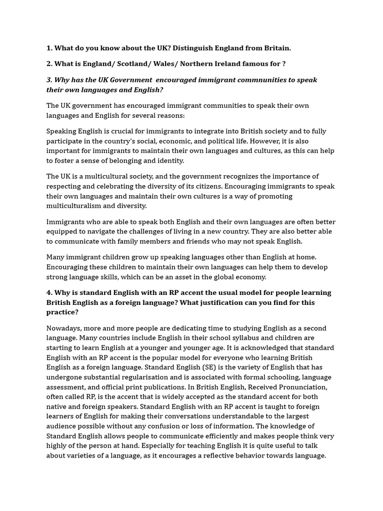 Why Has The UK Government Encouraged Immigrant Commnunities To Speak ...