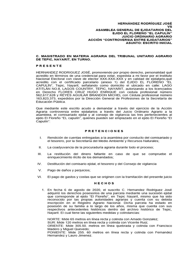 Demanda Agraria | PDF | Gobierno | Justicia