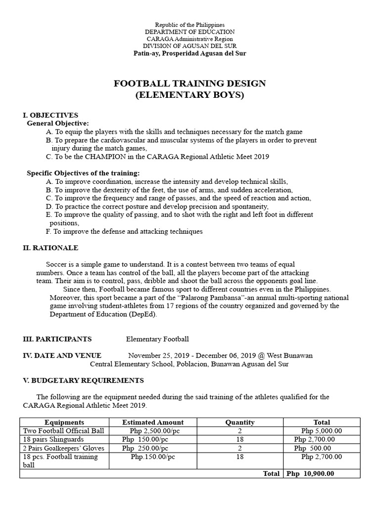 Football Training Program for Boys | PDF | Sports